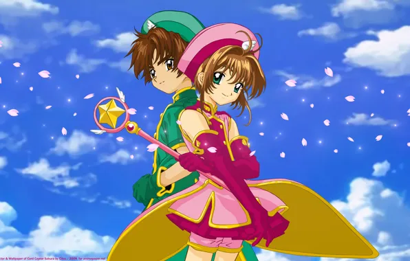 Wallpaper leaves, Sakura, staff, Cardcaptor Sakura, Lee-kun for mobile ...