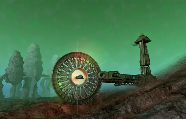 Wallpaper rocks, construction, the portal, stargate open, The Gate is ...