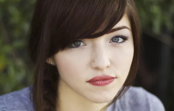 Wallpaper eyes, look, girl, face, brunette, girl, face, Mandee Leslie for mobile and desktop ...