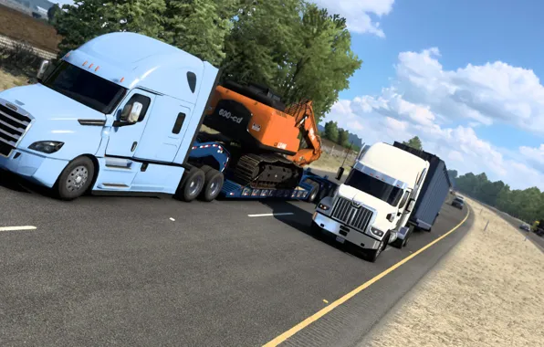 Download wallpaper Rig, truck, ATS, American Truck Simulator, section ...