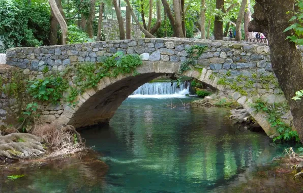 Wallpaper nature, River, Rock Bridge for mobile and desktop, section ...