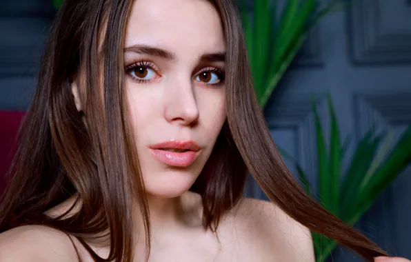 Wallpaper eyes, look, face, hair, lips, Eva Amari for mobile and ...