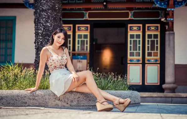 Download wallpaper girl, feet, Asian, sitting, section girls in ...