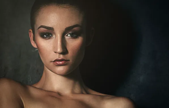 Wallpaper look, girl, face, portrait, makeup, shoulders, Siegart from ...