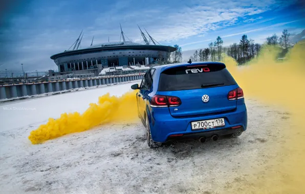 Wallpaper car, machine, auto, city, car, car, cars, auto, golf, smoke ...