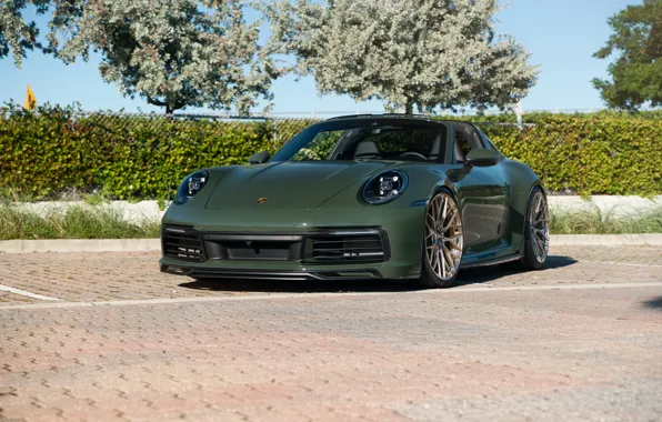 Wallpaper 911, Porsche, Green, Face, Turbo S, VAG, 992 for mobile and ...