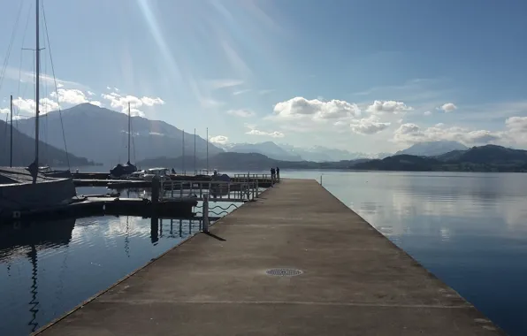 Wallpaper Switzerland, Lake Train, Mount Rigi for mobile and desktop ...