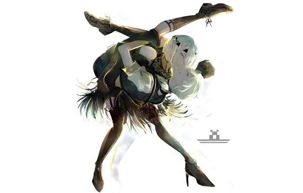 Wallpaper the game, art, two, Nier Automata for mobile and desktop ...