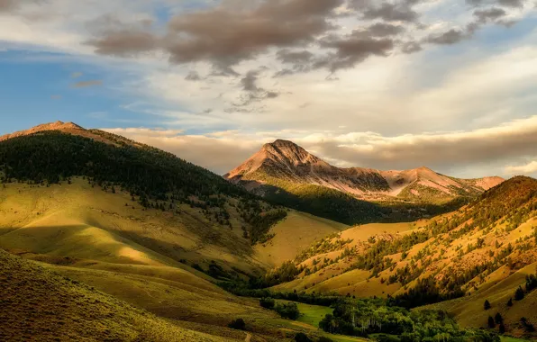Wallpaper Sunset, Pahsimeroi range, May Mountain images for desktop ...