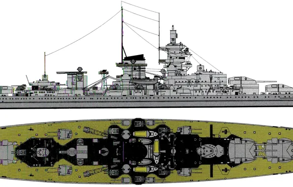 Wallpaper 1941, Battlecruiser, DKM Gneisenau for mobile and desktop ...