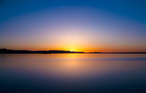 Wallpaper twilight, sunset, lake, dusk, reflection, silhouette, mirror ...