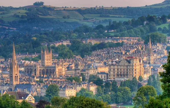 Wallpaper England, panorama, Somerset, Bat for mobile and desktop ...