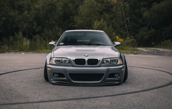 Download wallpaper bmw, e46, front view, section bmw in resolution 1024x600