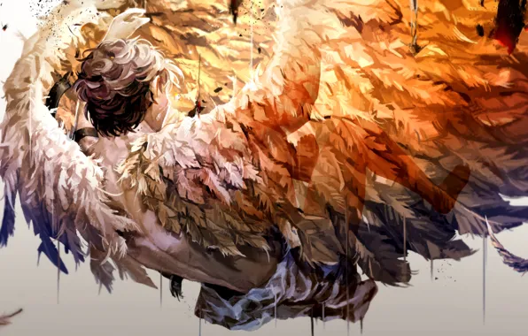 Wallpaper wings, guy, falls, Icarus for mobile and desktop, section арт ...