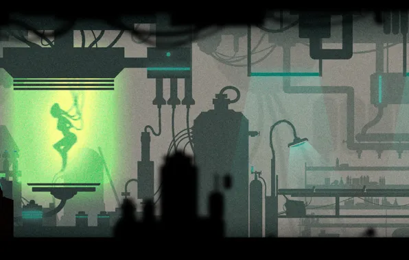 Wallpaper green, dark, light, black, neon, lab, sci fi, laboratory for ...