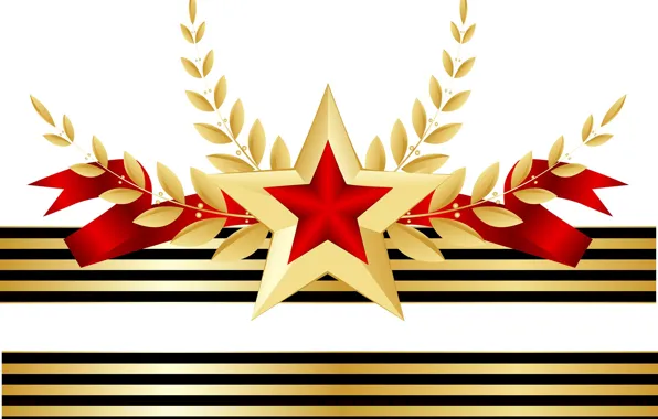 Wallpaper star, tape, May 9, Victory day for mobile and desktop ...
