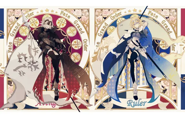 Download wallpaper sword, armor, anime, ken, blade, flag, japanese ...