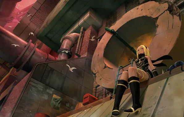 Wallpaper cat, cat, girl, Sewerage, Gravity Rush for mobile and desktop ...