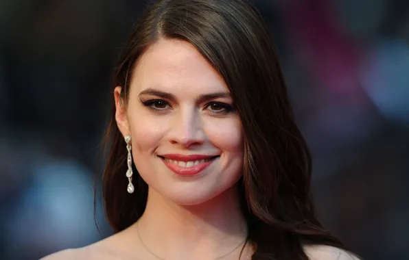 Wallpaper look, smile, lips, beautiful, Hayley Atwell for mobile and ...