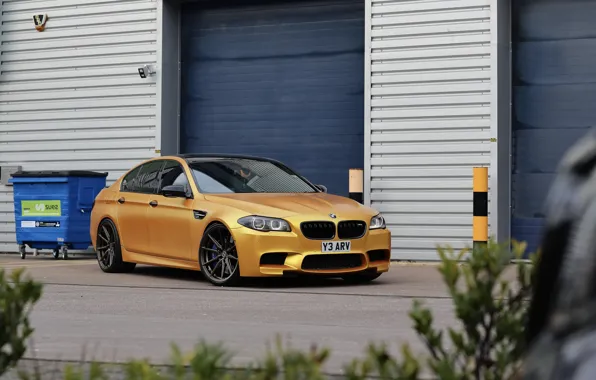 Wallpaper wheels, F10, Gold, M5 images for desktop, section bmw - download