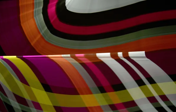 Wallpaper rays, line, pattern, color, bending, the volume for mobile ...
