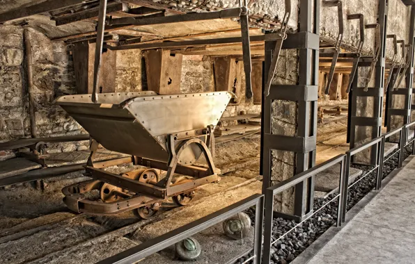 Wallpaper metal, tunnel, rail, mine, mining images for desktop, section ...