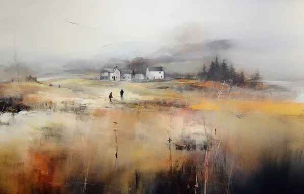 Wallpaper nature, figure, silhouettes for mobile and desktop, section ...