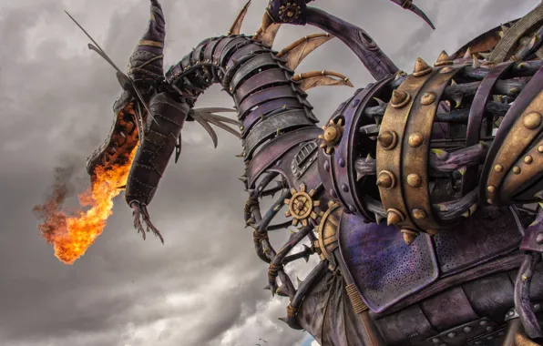 Wallpaper metal, fire, dragon for mobile and desktop, section разное ...