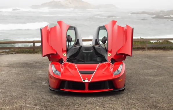 Download wallpaper LaFerrari, Front view, Red Black, section ferrari in ...