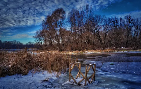 Wallpaper winter, nature, lake for mobile and desktop, section природа ...