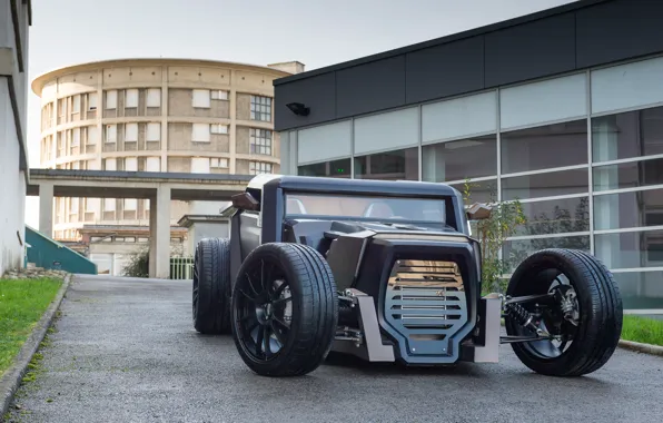 Wallpaper lawn, building, track, front view, Hot Rod, eight, Balon ...