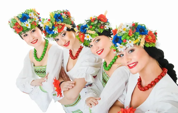 Wallpaper flowers, girls, beads, braids, Four for mobile and desktop ...