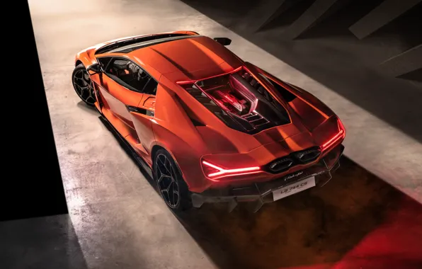 Download wallpaper Lamborghini, supercar, rear view, hybrid, lambo ...