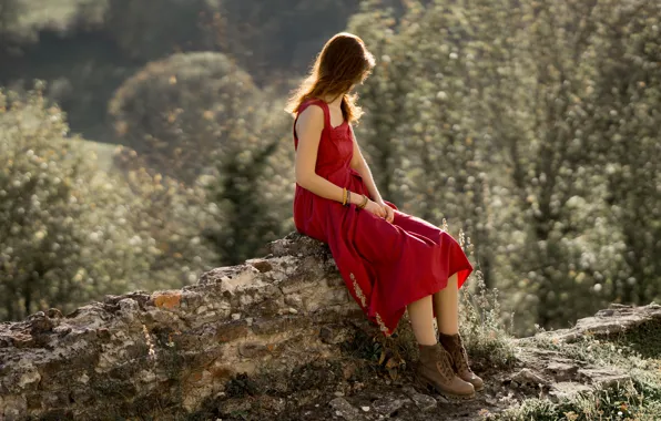 Wallpaper girl, nature, background for mobile and desktop, section ...