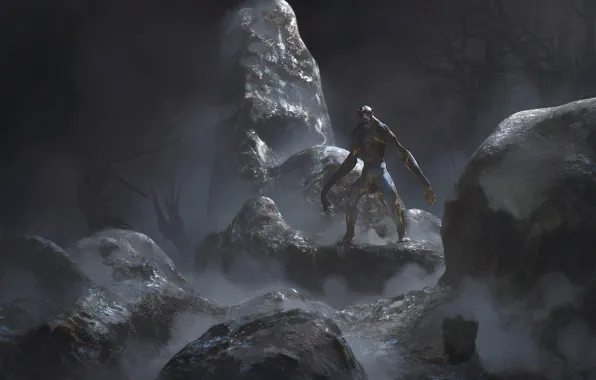 Wallpaper stones, the darkness, freak, monster, Humanoid creature for ...