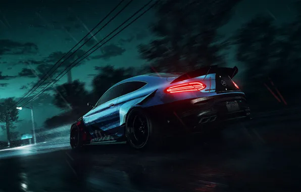 Wallpaper Auto, Machine, Mercedes, NFS, Need for Speed, Game, Heat, C63 ...