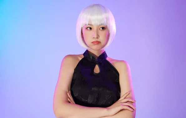 Download Wallpaper Blonde Asian Look Beautiful Girl Blonde Asian