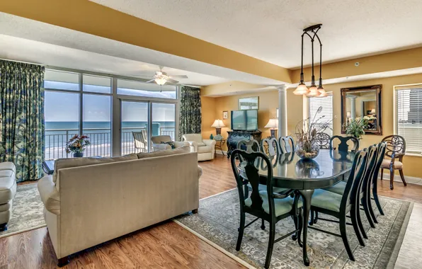 Download wallpaper design, interior, living room, dining room, Myrtle ...