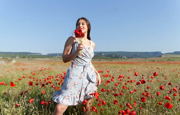 Download wallpaper nature, model, brunette, gorgeous, posing, beautiful ...