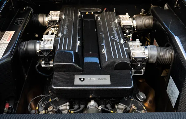 Wallpaper Lamborghini, Lamborghini Murcielago, Murcielago, V12, engine ...