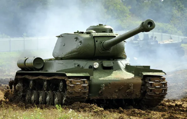 Wallpaper gun, tank, The is-2, heavy, Soviet, caliber, ww2., 122 mm for ...