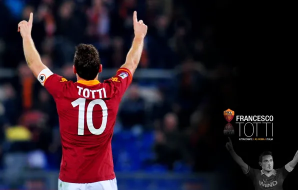 Wallpaper football, AS Roma, Francesco Totti for mobile and desktop ...