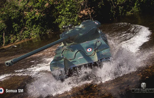Download wallpaper WoT, World of Tanks, Wargaming, Somua SM, section ...