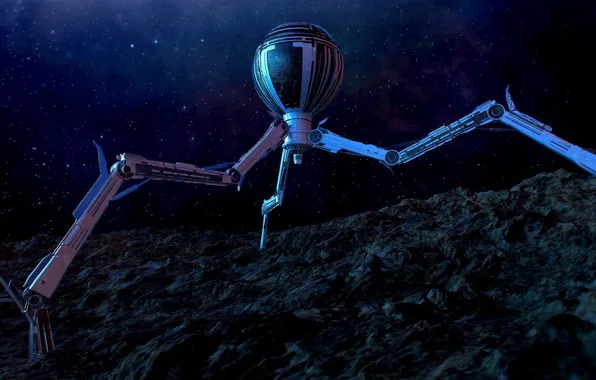 Wallpaper space, stars, camera, clone wars, tri droid reimagined for ...