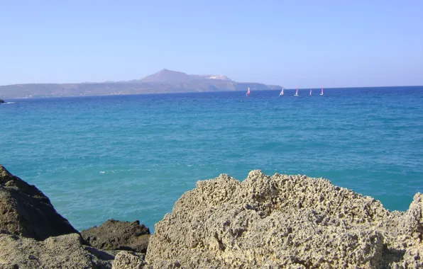 Wallpaper sea, summer, landscape, nature, island, Greece, Crete for ...