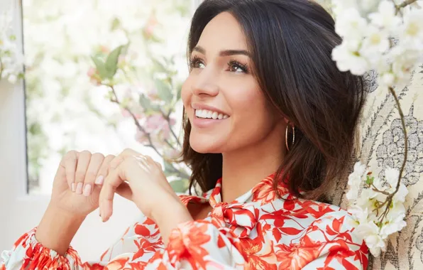 Wallpaper girl, smile, model, pretty, face, brunette, actress, portrait ...