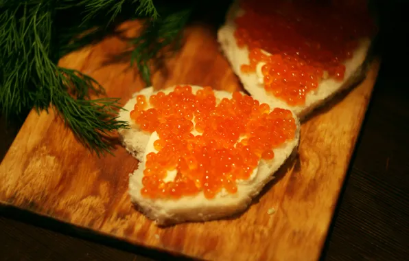 Wallpaper Board, food, caviar, parsley, red caviar for mobile and ...