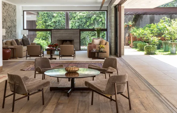 Wallpaper Villa, interior, living room, MO Residence for mobile and ...