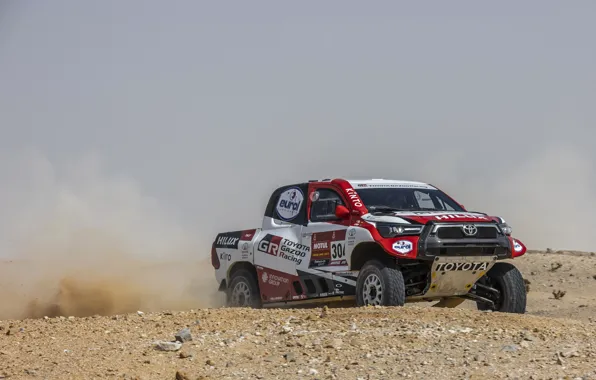 Wallpaper Toyota, pickup, Hilux, rally, 2020, Rally Dakar, 2021, Gazoo ...