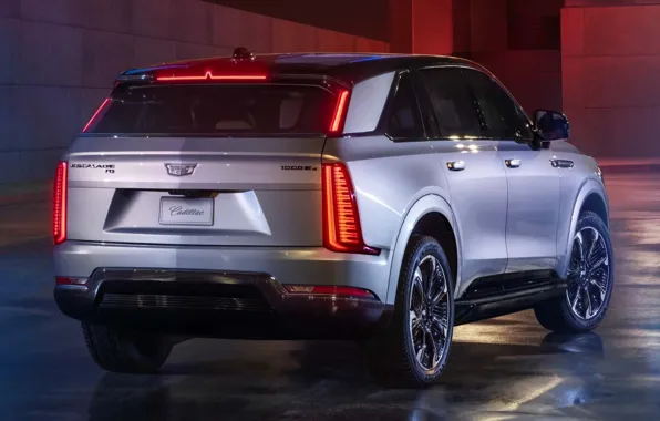 Download wallpaper Cadillac, Escalade, rear view, electric crossover ...